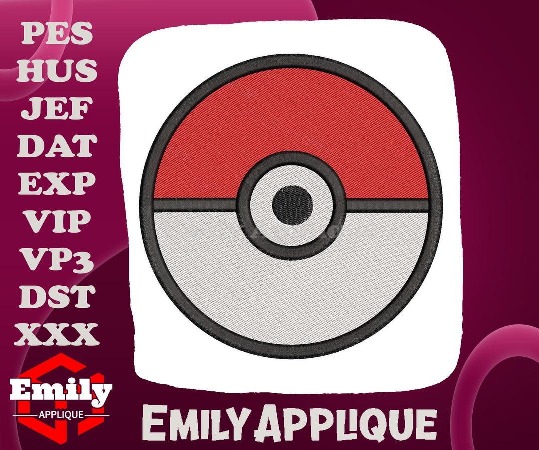 Pokeball_fill_machine_02_embroidery_design 12 Formats - Instant ...