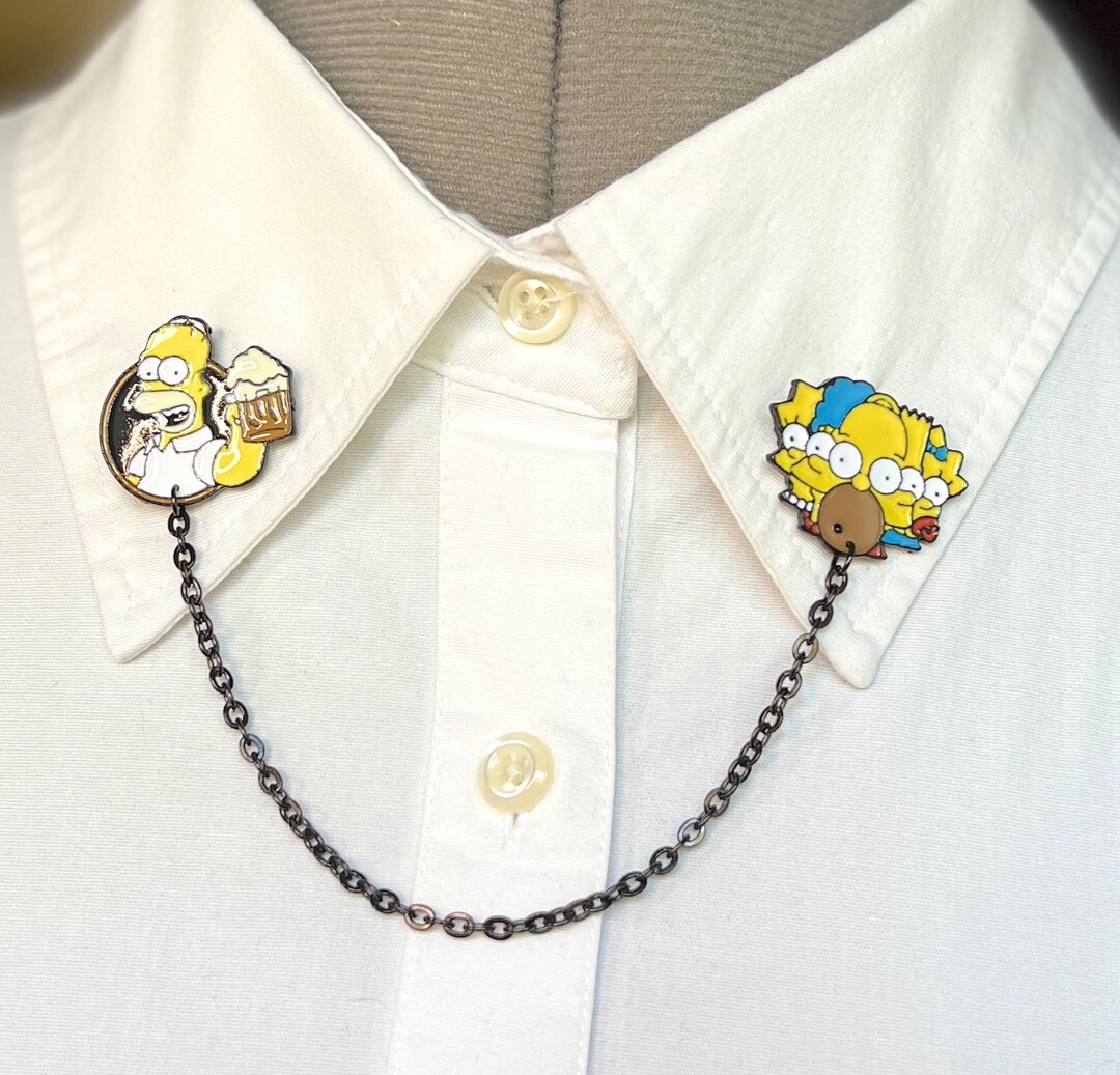 Homer Collar Chain – Simpson Family Collar Pin – Springfield Lapel Pin ...