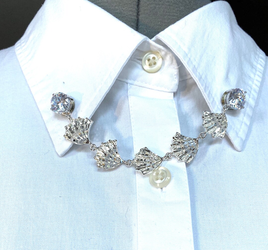 Sea Shell Collar Chain Collar – Cubic Zirconia Collar Chain – Sparkle ...