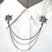 Spider Web Collar Chain – Cobweb Collar Pin – Spider Net Lapel Pin ...