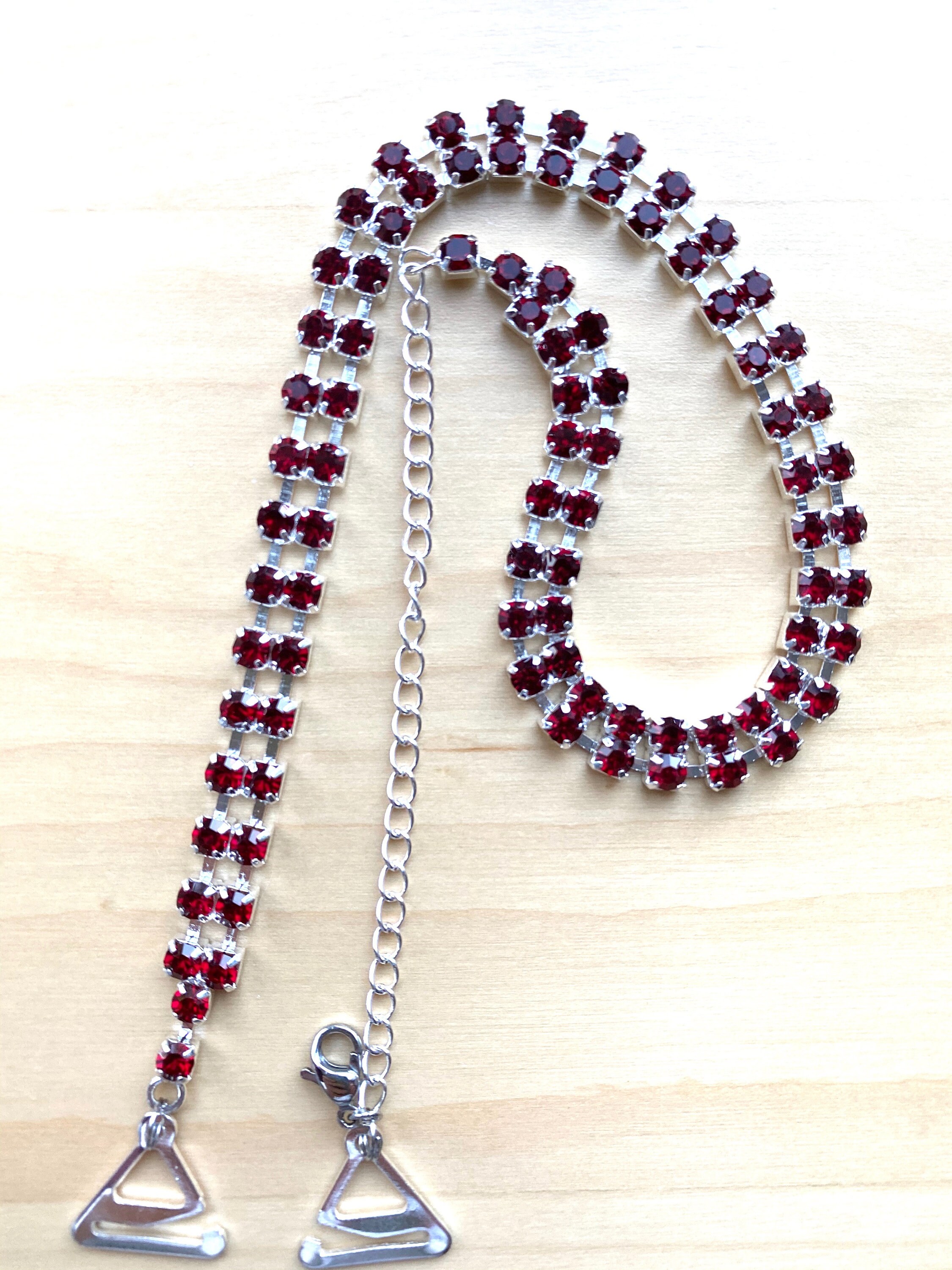 Evening Dress Red Crystal Bra Straps-party Dress Shoulder Straps ...