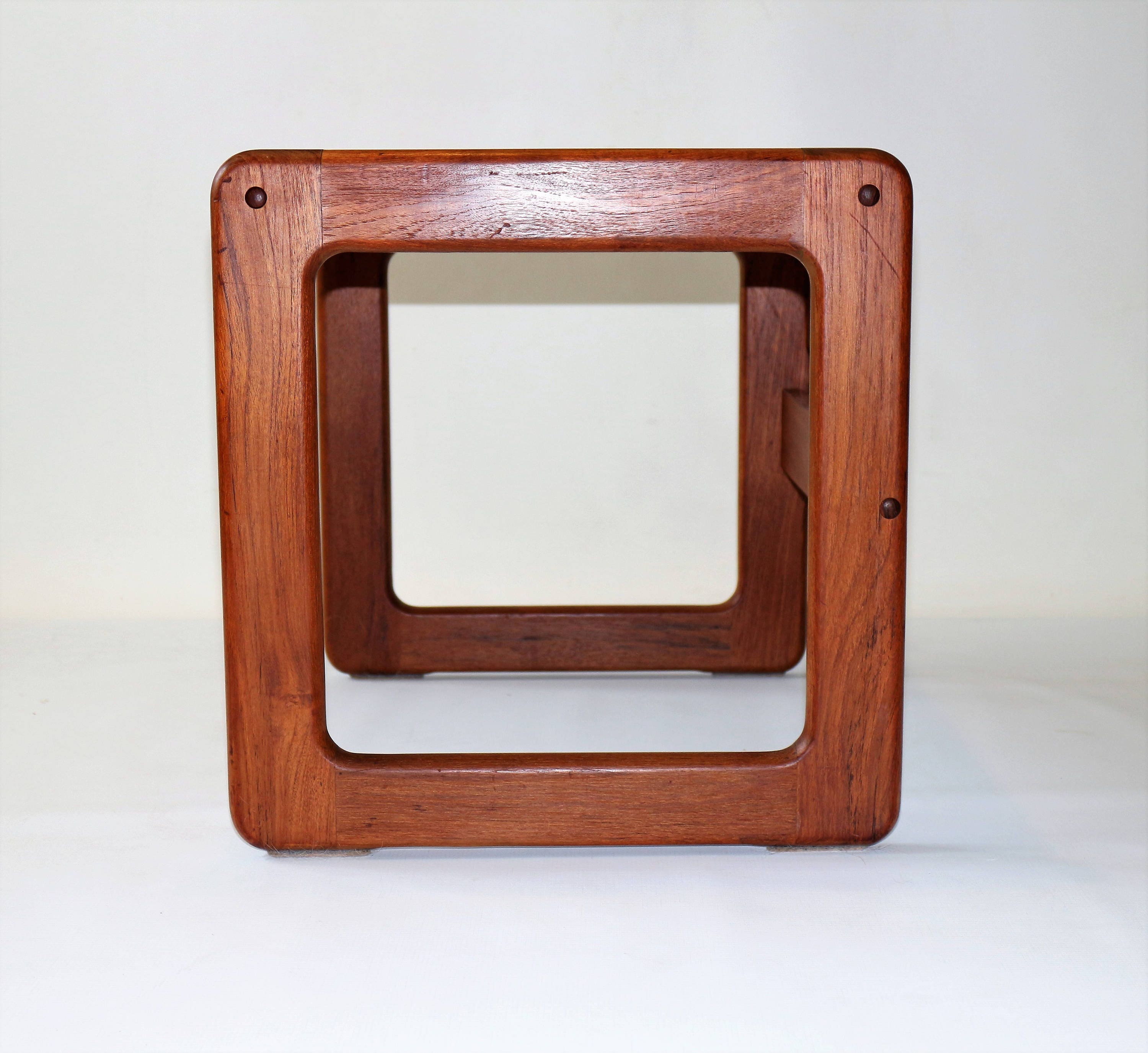 Refinished Danish Solid Teak Side Table - Etsy Canada