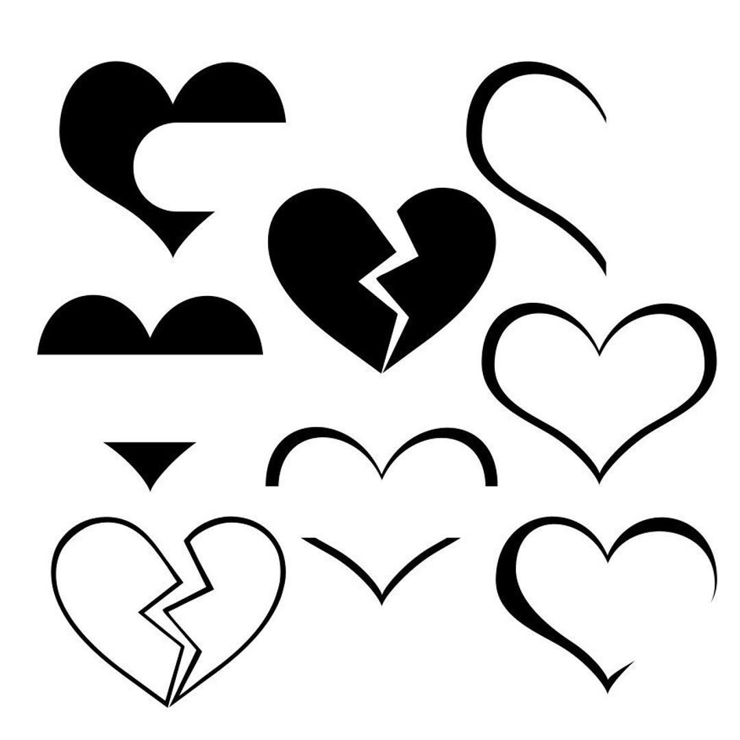 Heart Shape Svg, Heart Name Frame Svg, Open Heart Svg, Half Heart Svg ...