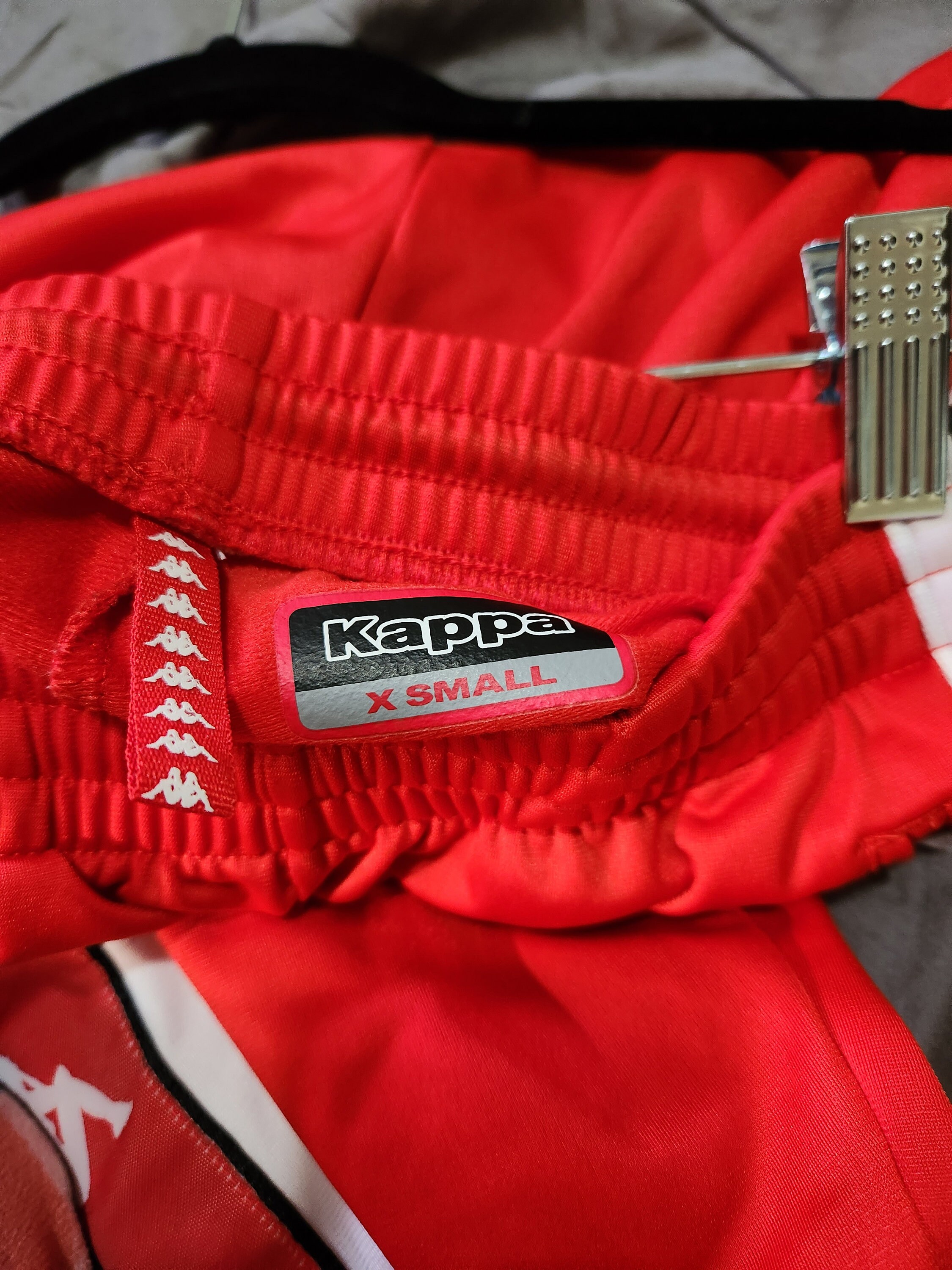 Kappa Womens 222 Banda Red Logo Tape Track Pants Sweatpants Size XS ...
