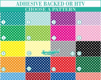 Medium Polka Dots Pattern 1 Basic Colors YOUR CHOICE Adhesive - Etsy
