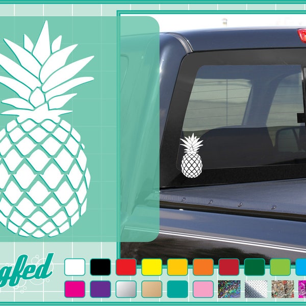 Upside Down Pineapple Car Decal - Etsy