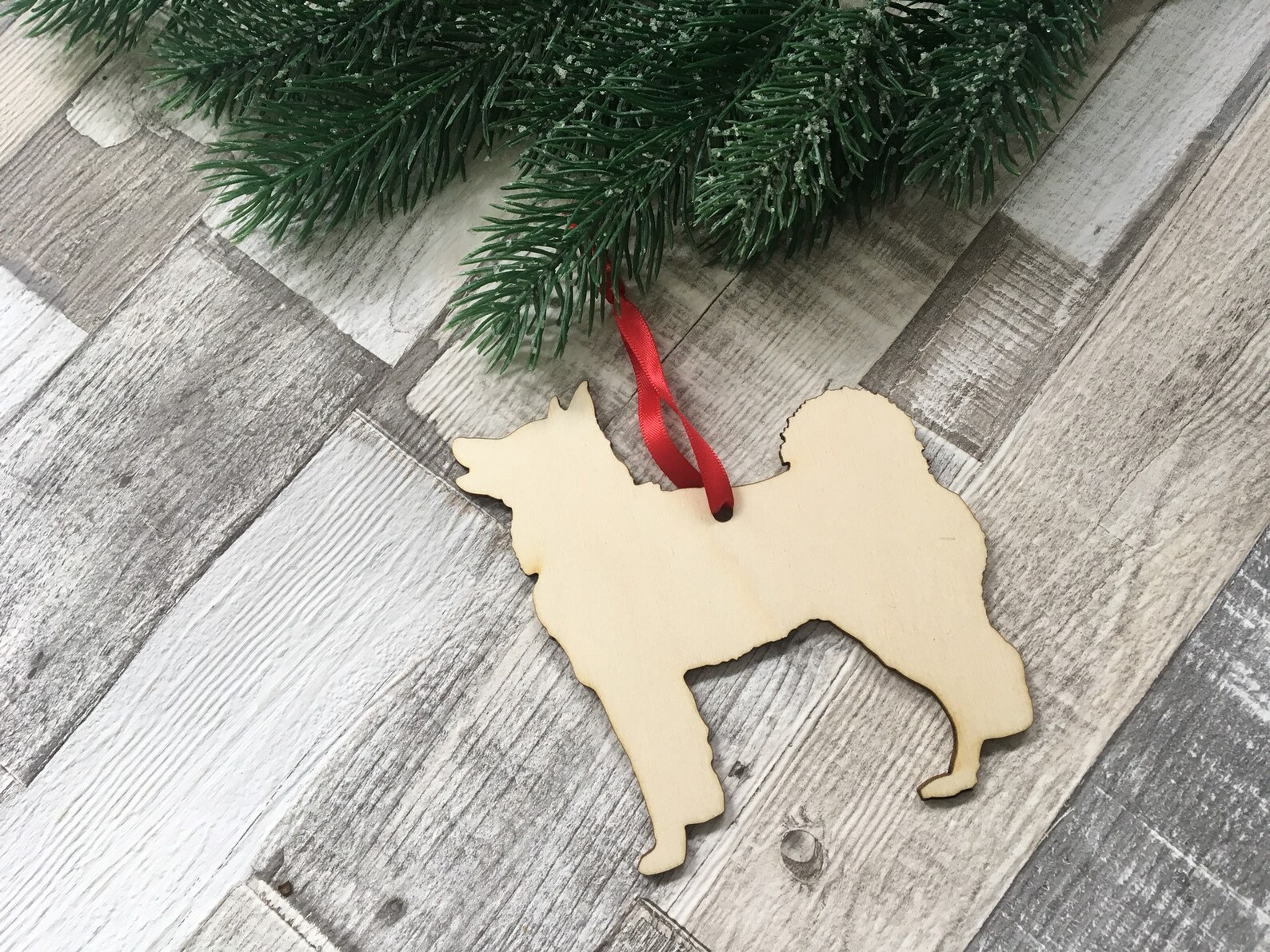 Husky Christmas Ornament Personalised Wooden Christmas Tree - Etsy