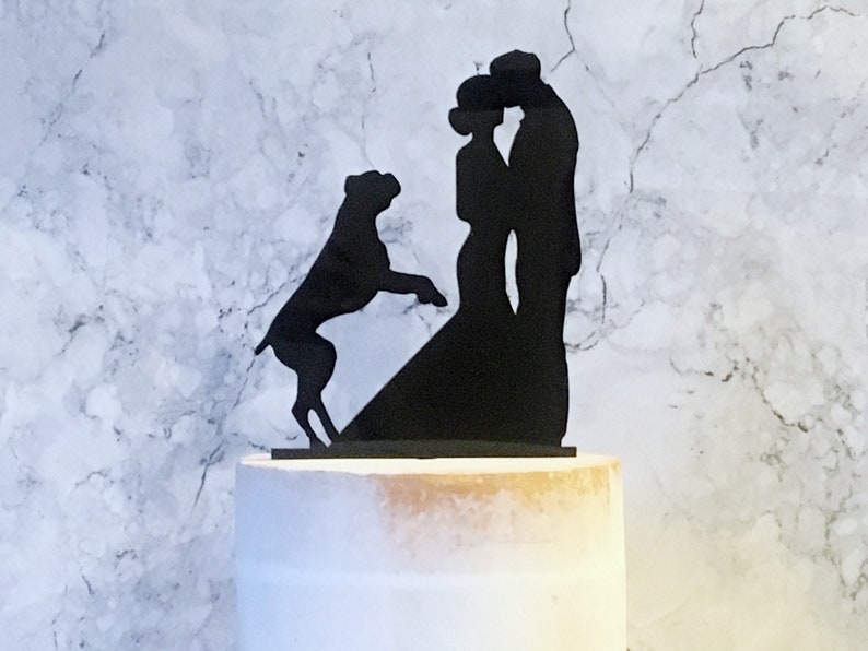 Wedding Cake Topper With Boxer Dog - Etsy