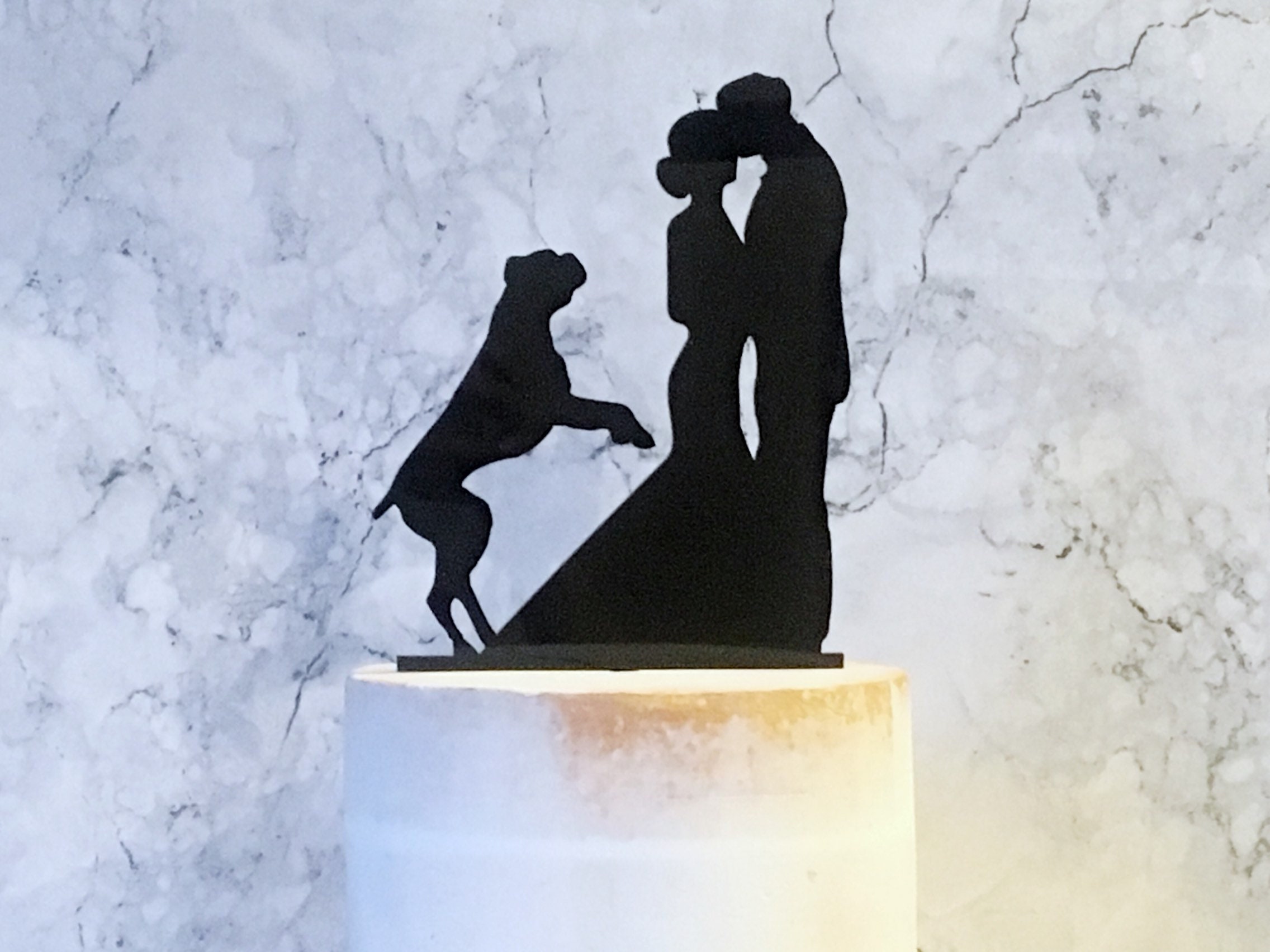 Wedding Cake Topper With Boxer Dog | Etsy