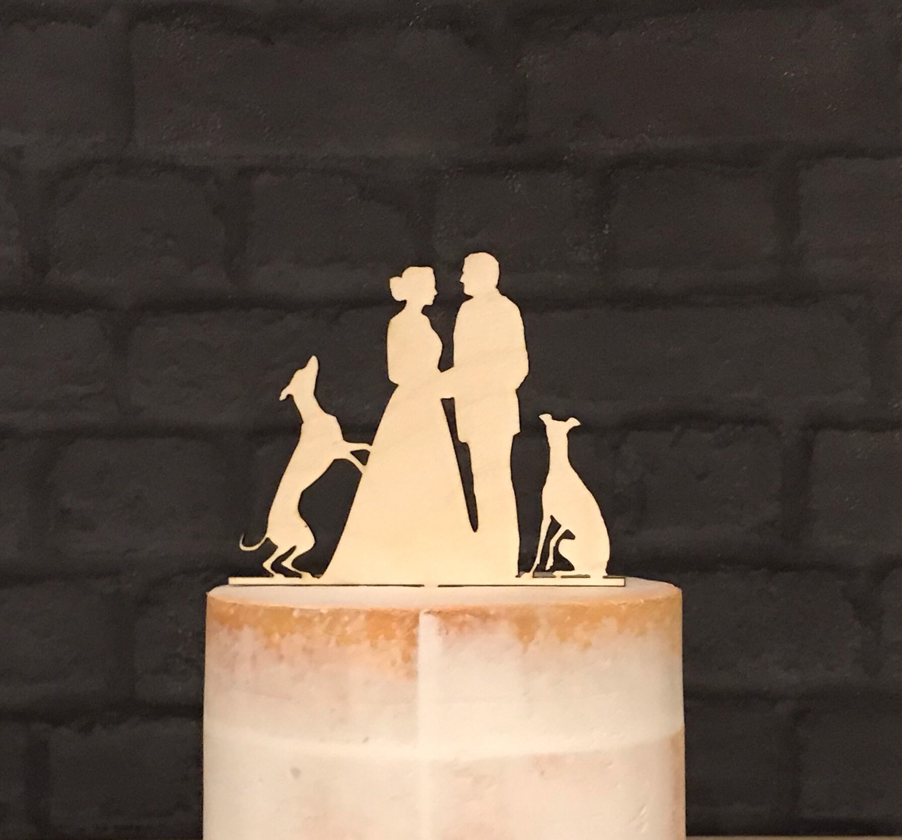 2 Greyhounds Wedding Cake Topper - Etsy