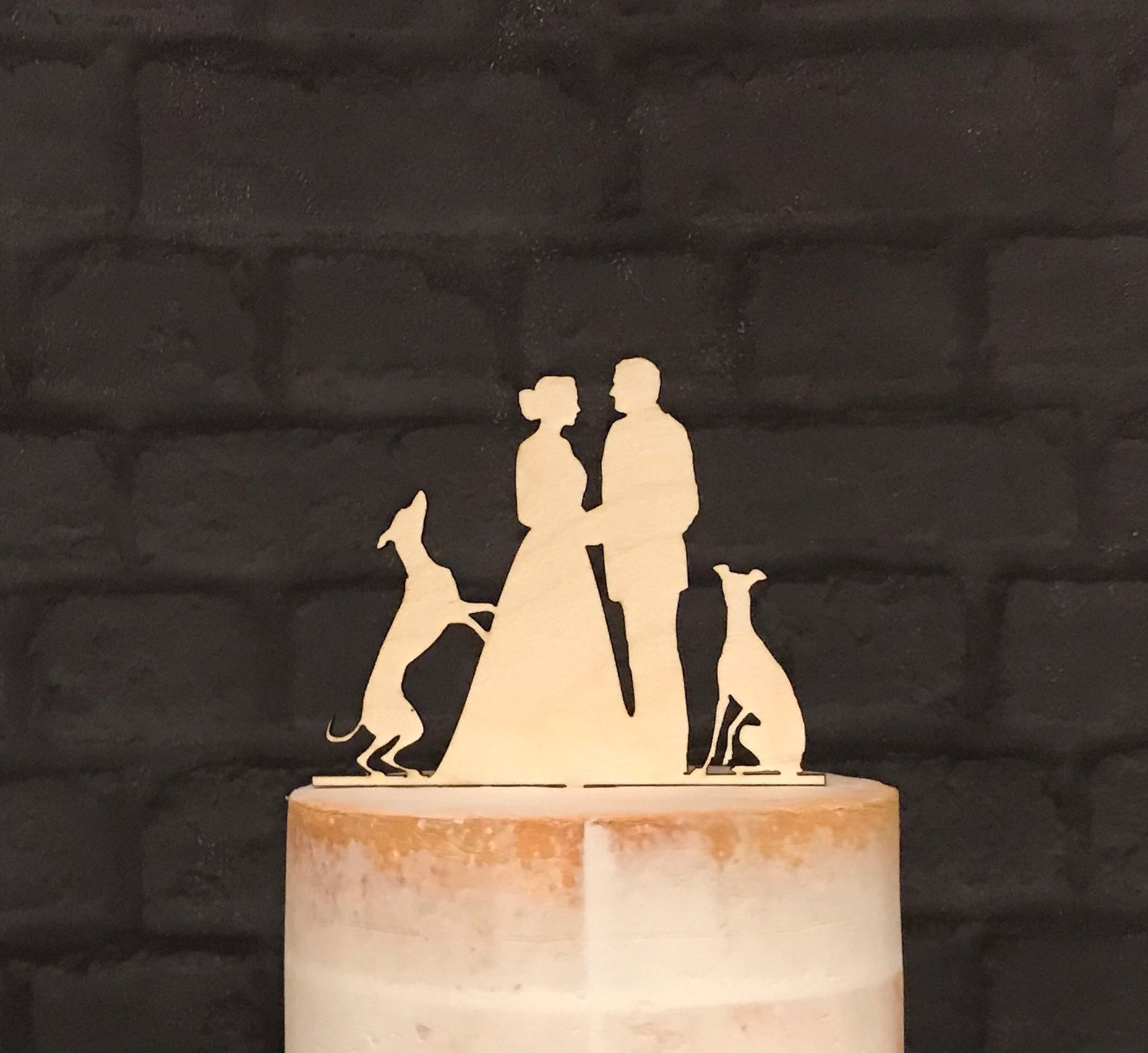 2 Greyhounds Wedding Cake Topper - Etsy