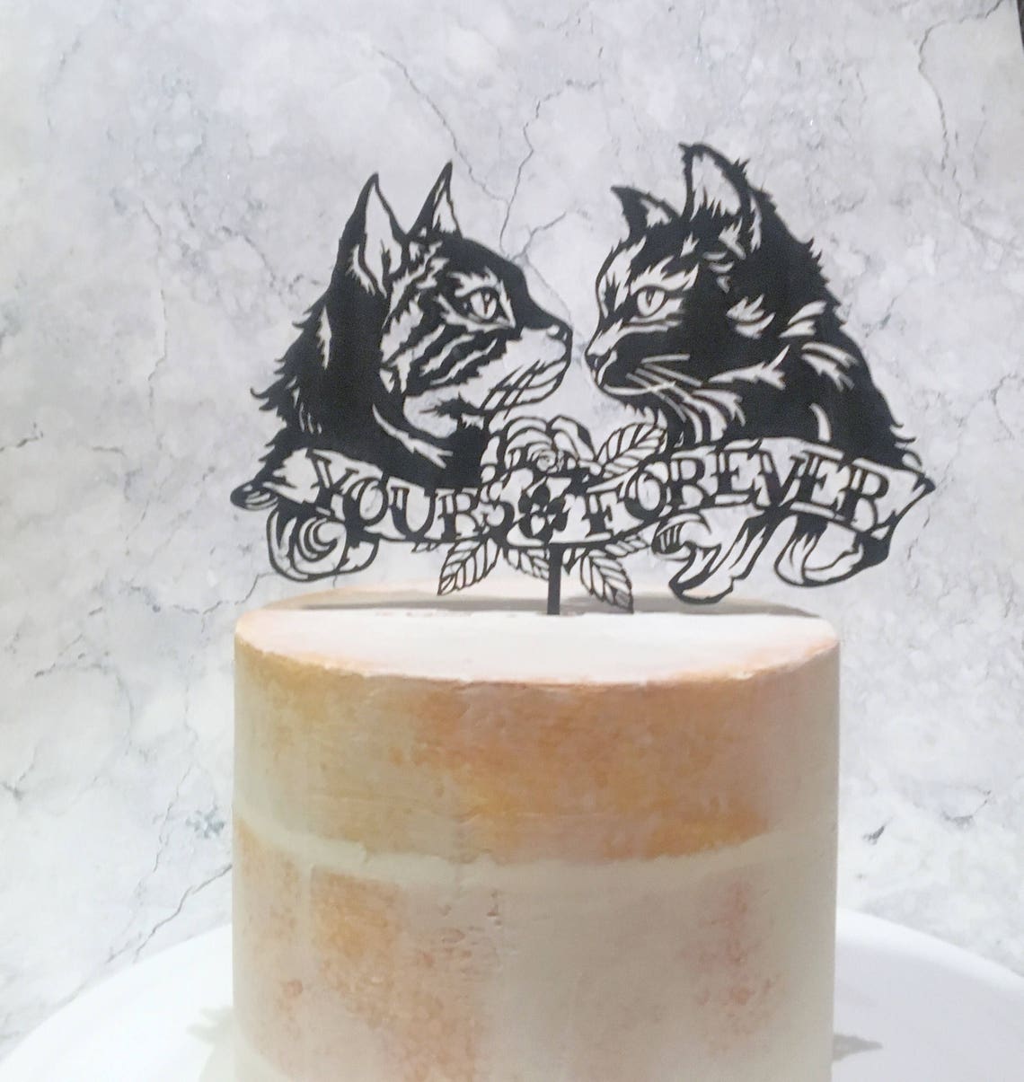 Cat Cake Topper Cake Topper With Cats Wedding Cake Topper | Etsy