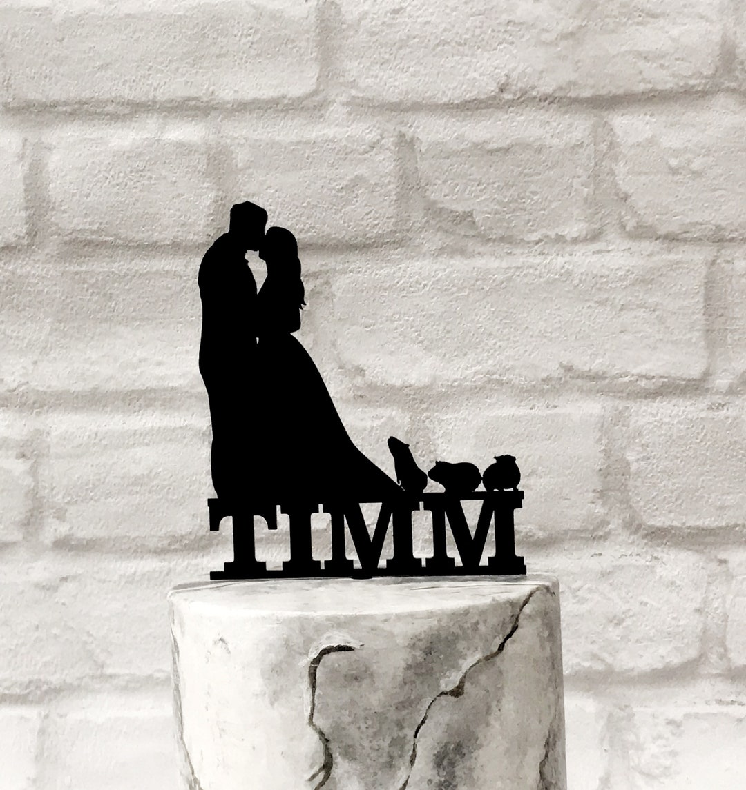 Curvy Couple Wedding Cake Topper With Bride Groom and 3 - Etsy