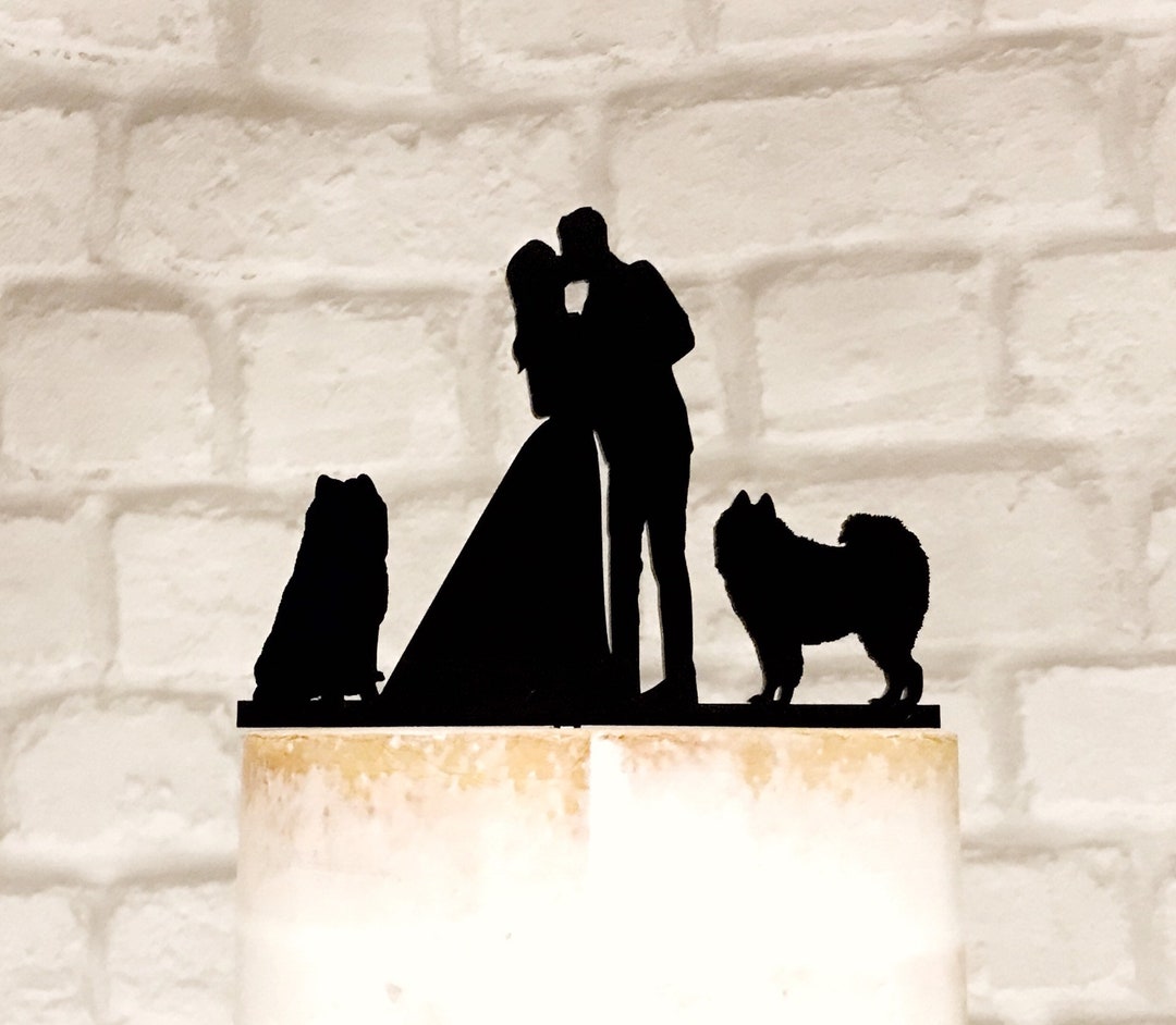 Samoyed Wedding Cake Topper - Etsy