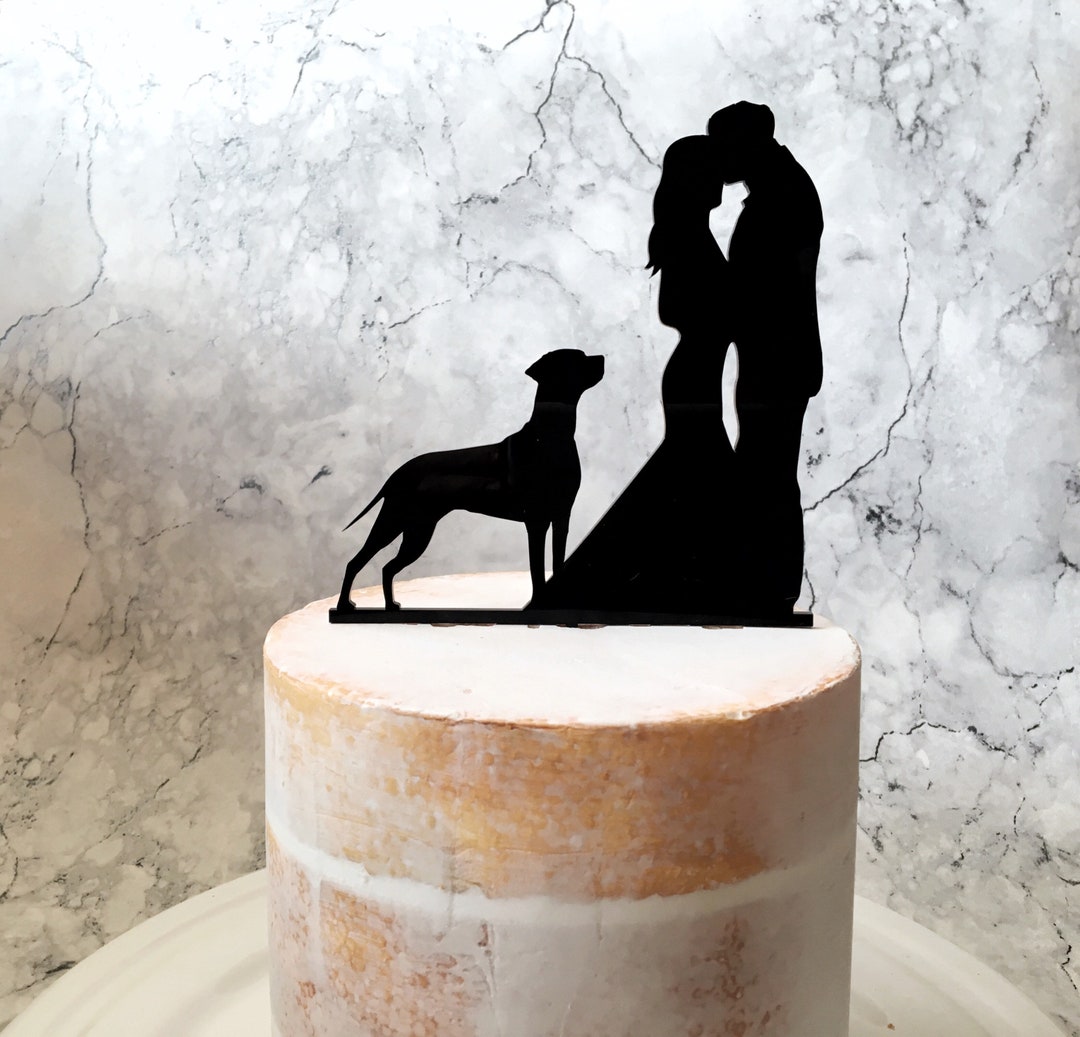 Rhodesian Ridgeback Wedding Cake Topper: Bride, Groom, and Dog ...