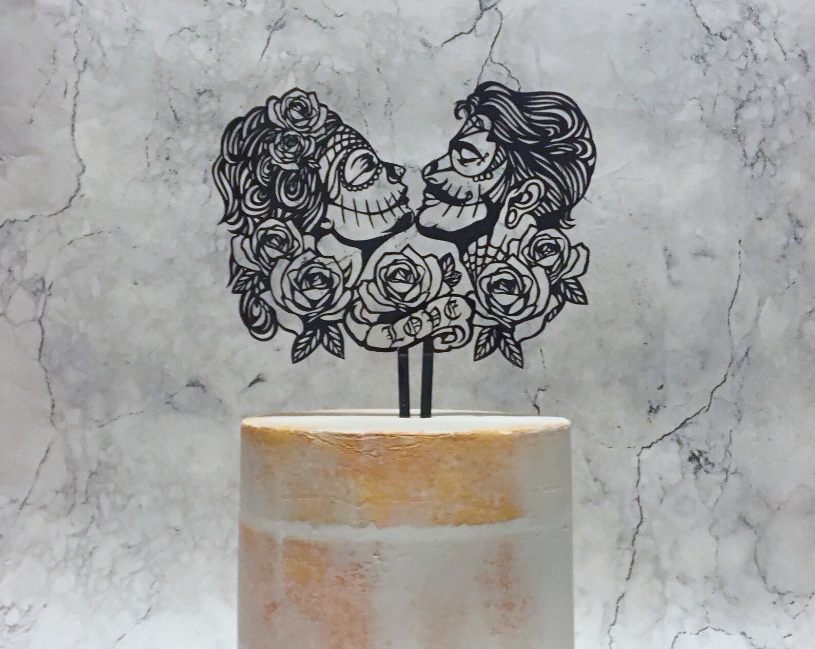 Alternative Wedding Cake Topper Gothic Cake Topper | Etsy