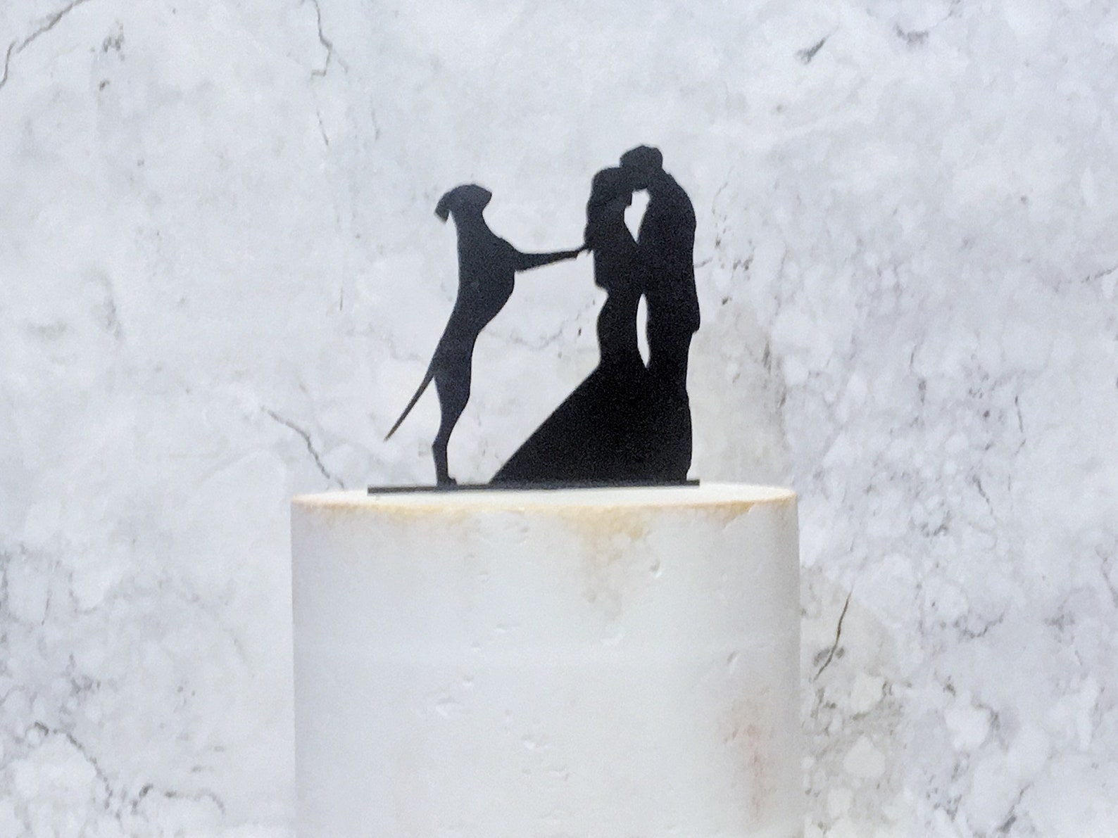 Great Dane Wedding Cake Topper, Silhouette Wedding Cake Topper With Dog ...