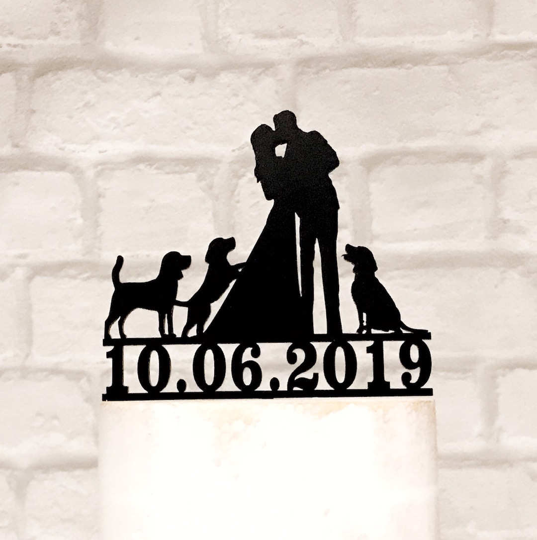 3 Beagles Wedding Cake Topper - Etsy