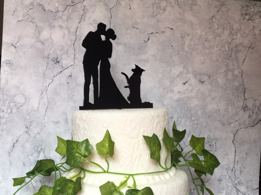Border Collie Wedding Cake Topper Silhouette Wedding - Etsy