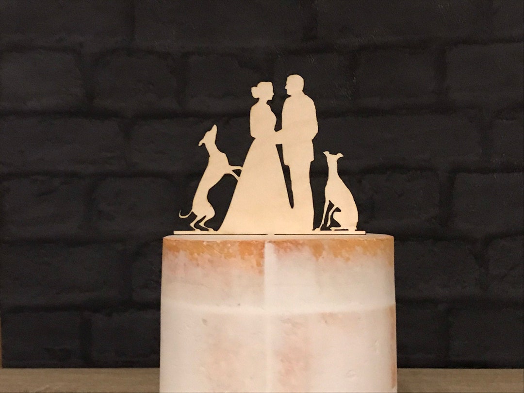 2 Greyhounds Wedding Cake Topper - Etsy