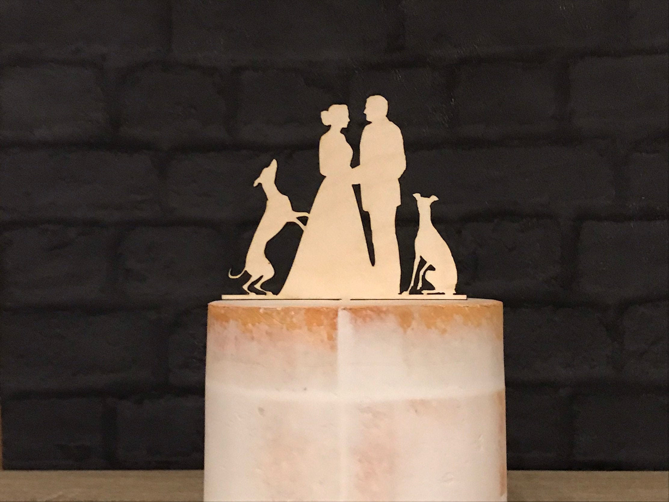2 Greyhounds Wedding Cake Topper - Etsy