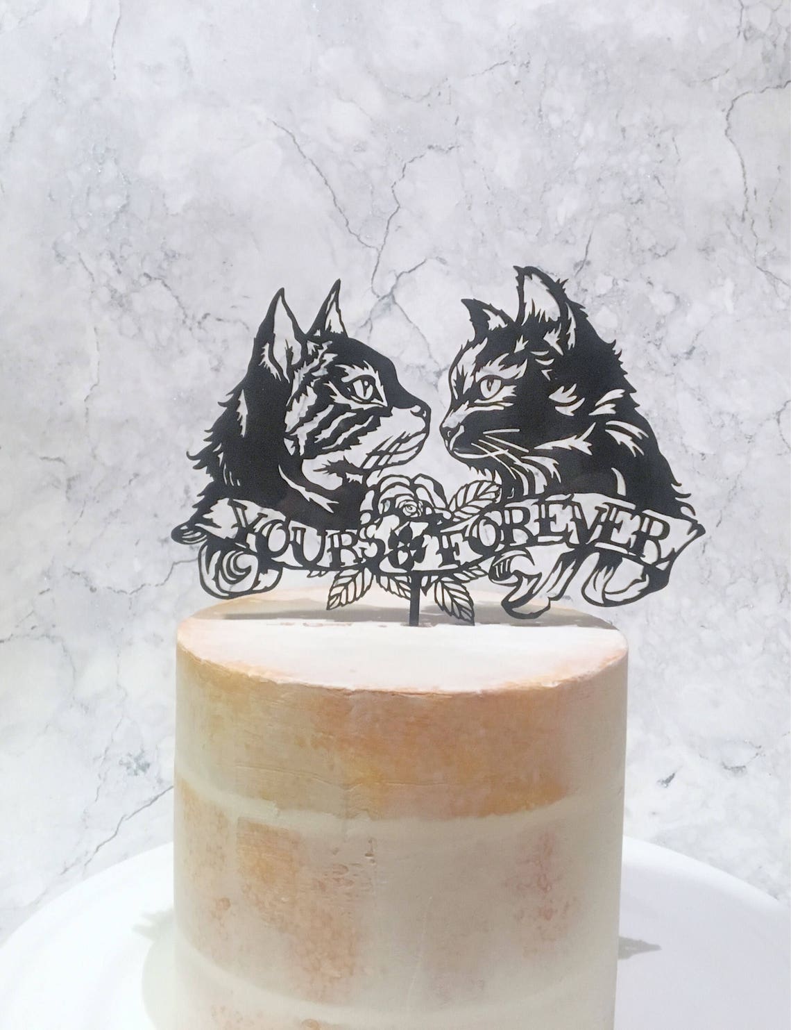 Cat Cake Topper Cake Topper With Cats Wedding Cake Topper | Etsy