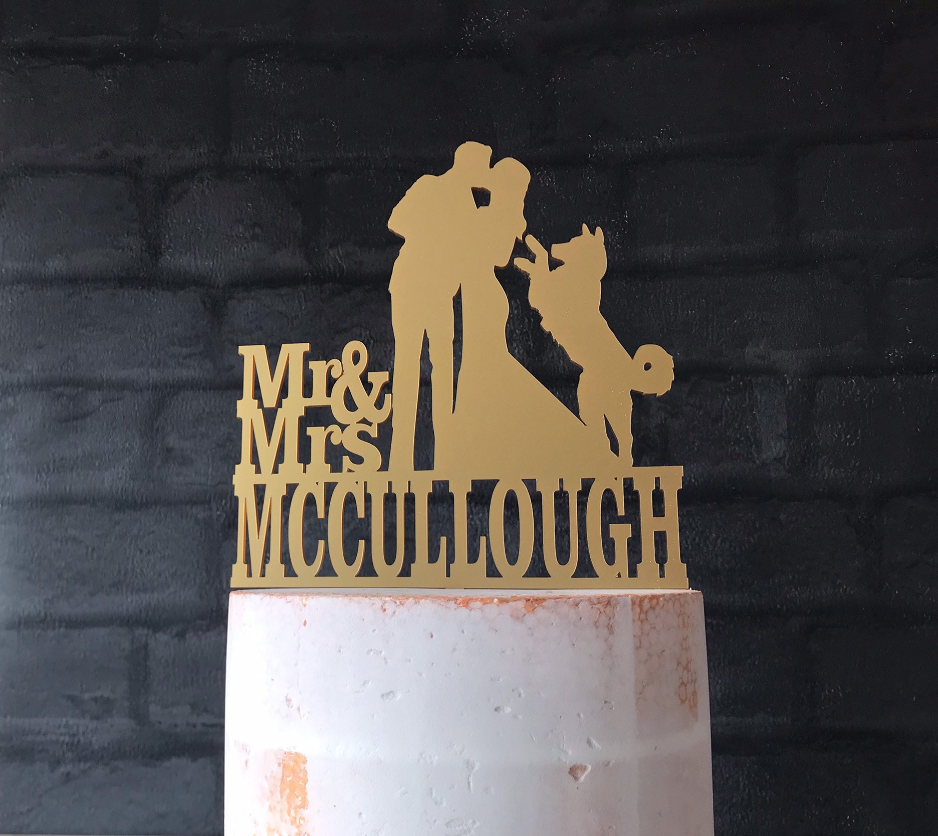 Personalised Husky Wedding Cake Topper With Bride Groom and - Etsy