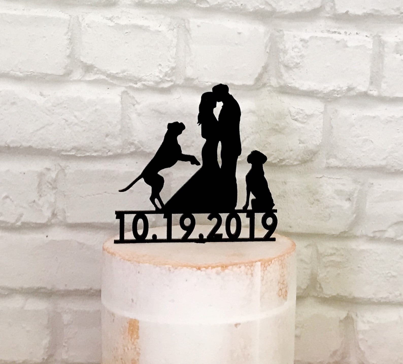 2 Boxer Dogs Wedding Cake Topper - Etsy