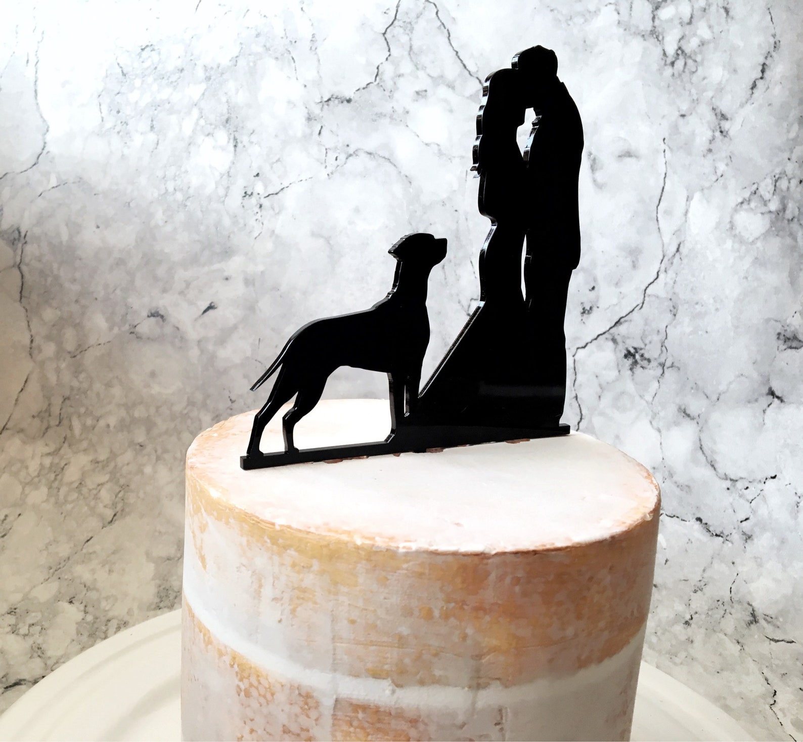 Wedding Cake Topper With Dog Rhodesian Ridgeback Cake Topper - Etsy