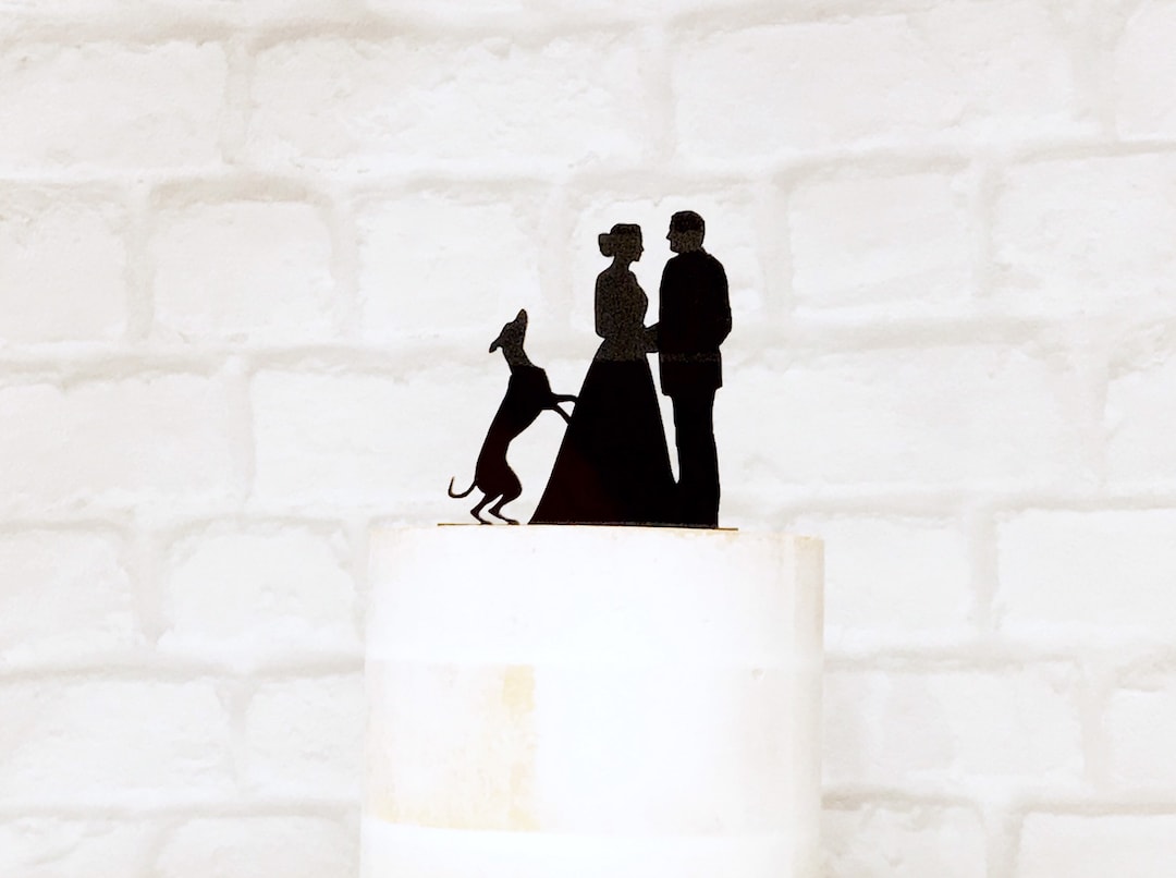 Greyhound Wedding Cake Topper Silhouette - Etsy