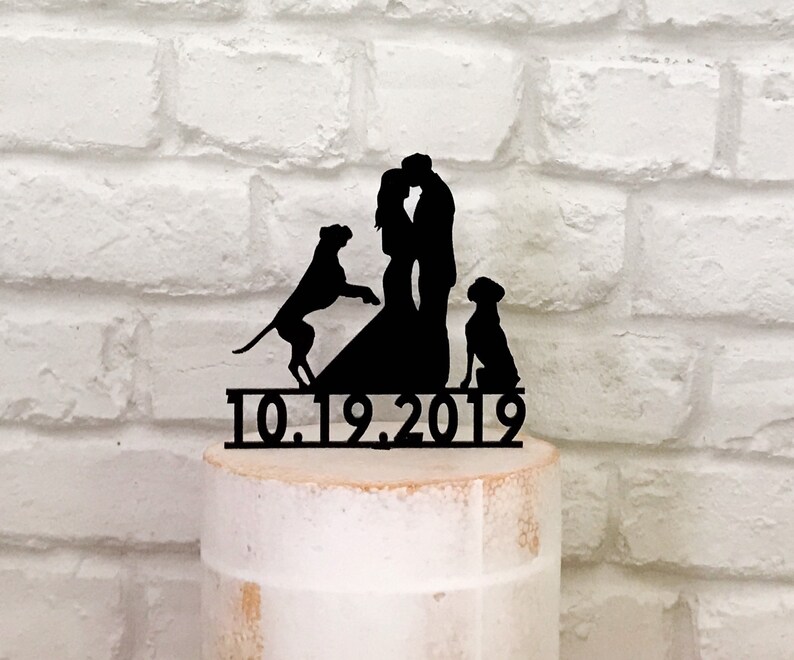 2 Boxer Dogs Wedding Cake Topper - Etsy
