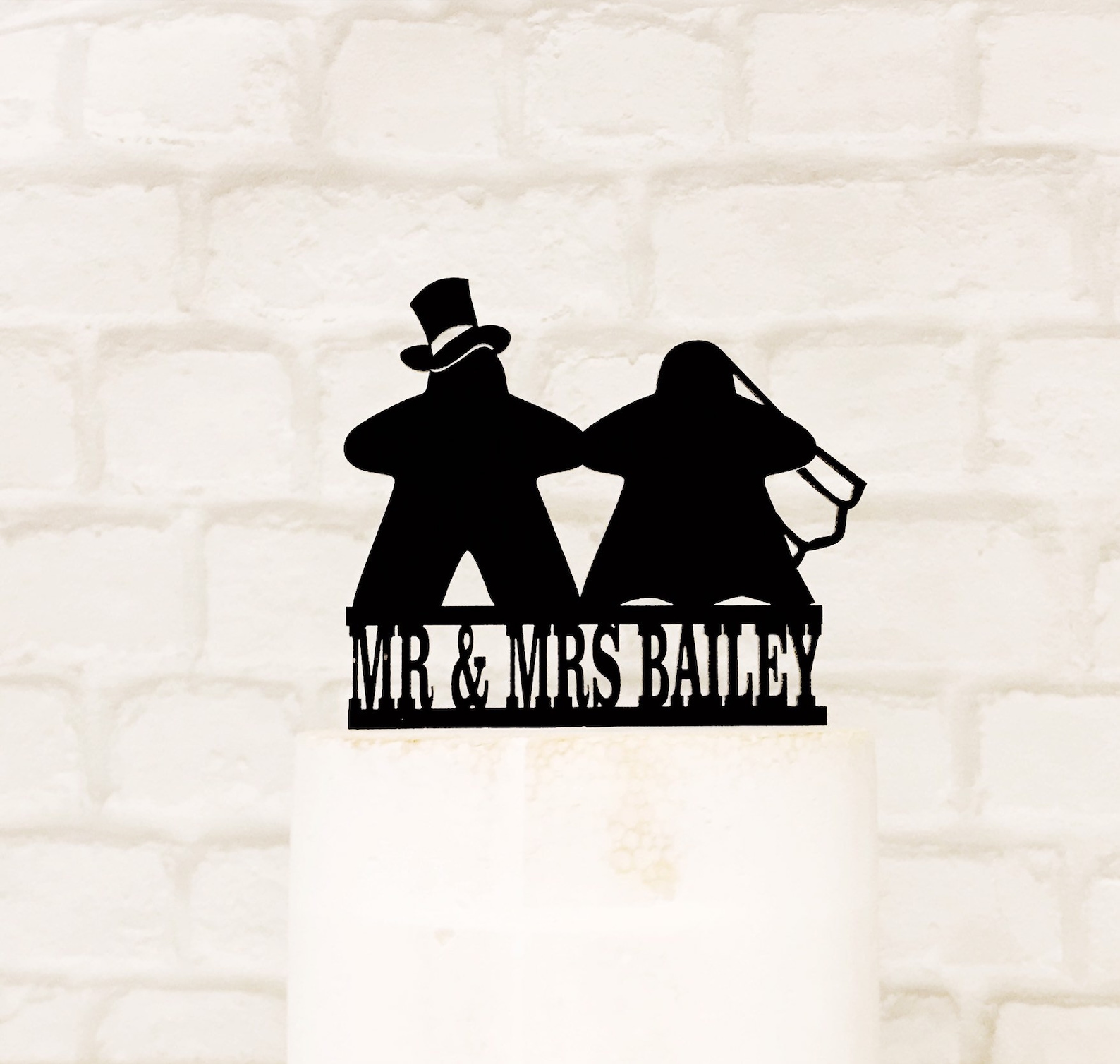 Personalised Meeple Bride and Groom Wedding Cake Topper - Etsy