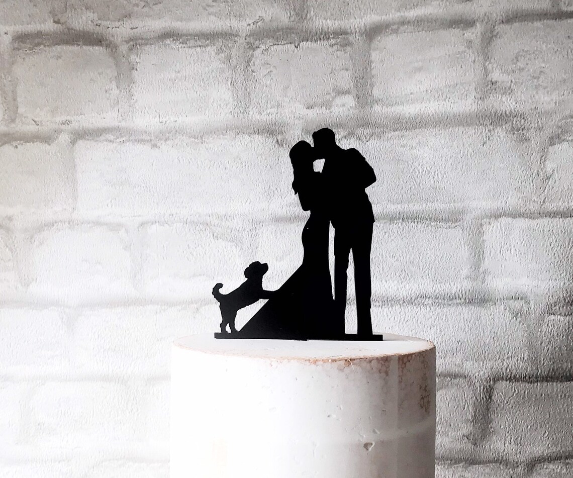 Cockapoo Wedding Cake Topper Silhouette | Etsy