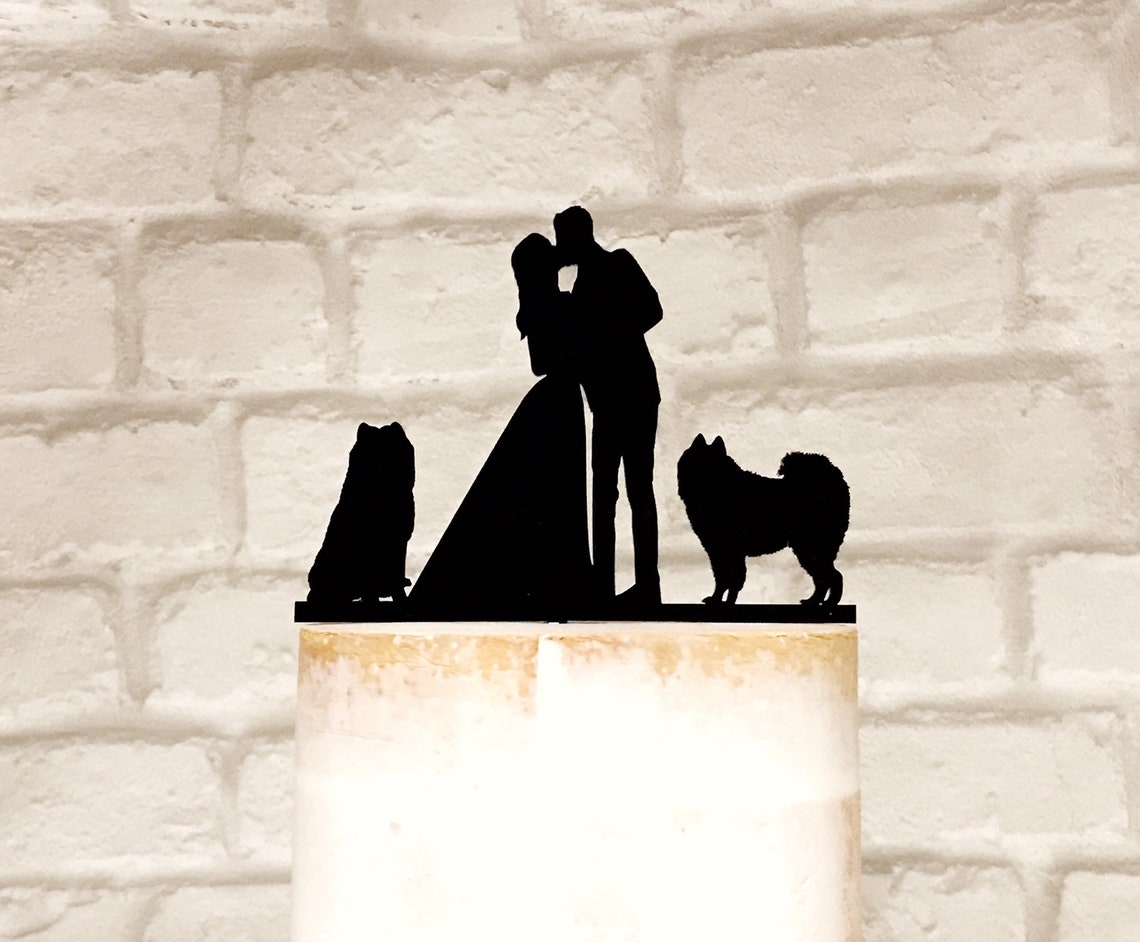 Samoyed Wedding Cake Topper - Etsy