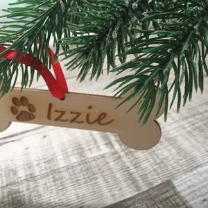 Personalised Dog Bone Christmas Ornament, Wooden Christmas Tree ...