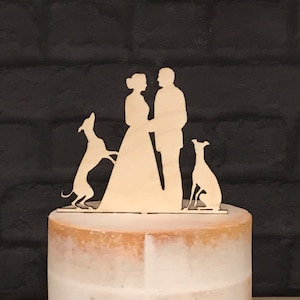 2 Greyhounds Wedding Cake Topper - Etsy