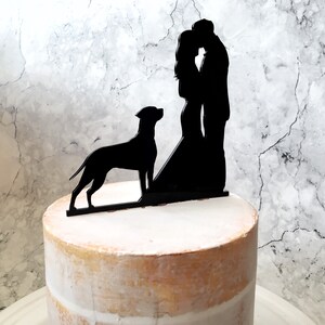Wedding Cake Topper With Dog, Rhodesian Ridgeback, Cake Topper With Pet ...