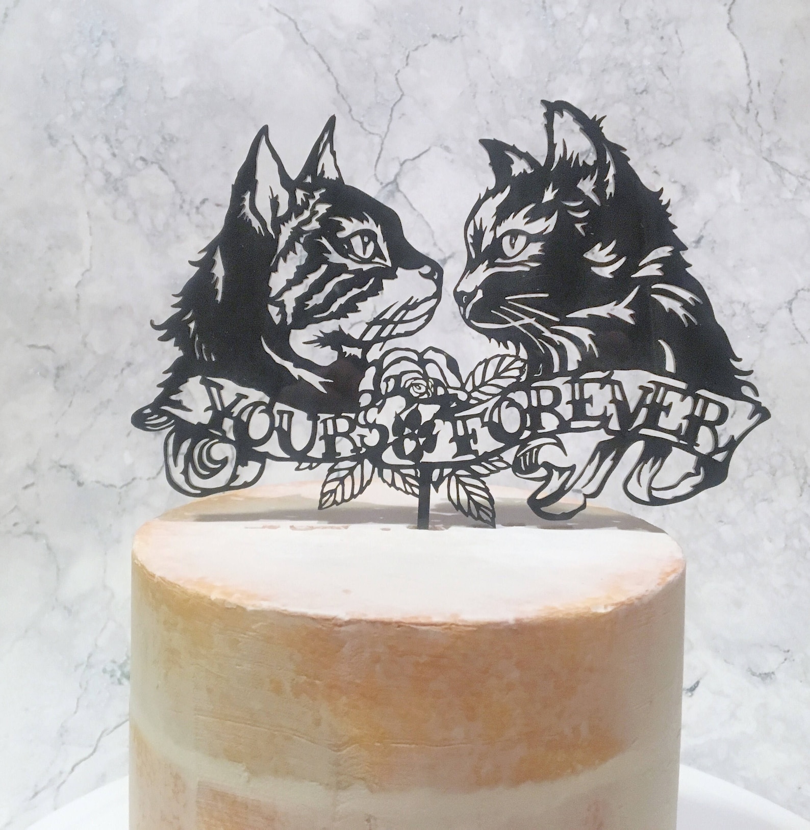 Cat Cake Topper Cake Topper With Cats Wedding Cake Topper | Etsy