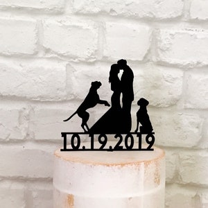 2 Boxer Dogs Wedding Cake Topper - Etsy