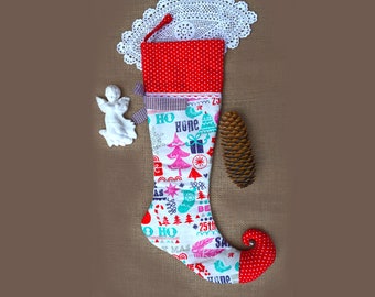 Christmas Stocking Curly Toe - Etsy