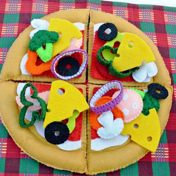Felt Pizza Set - Etsy