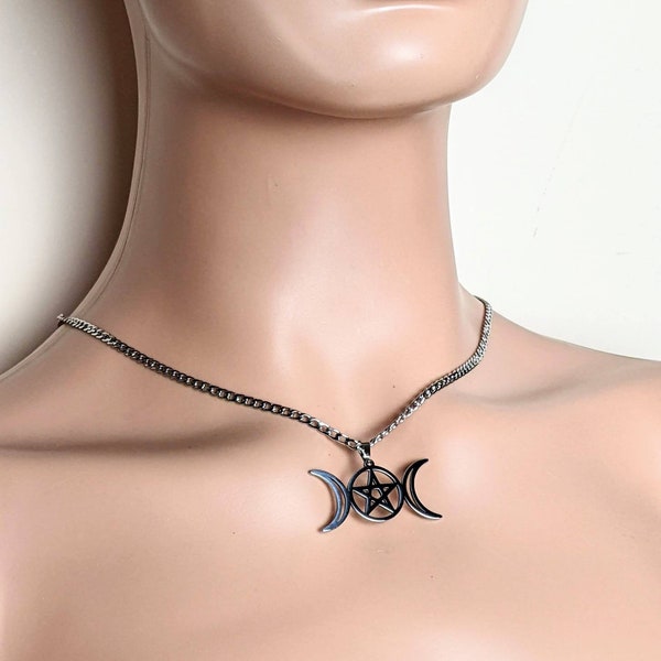 Triple Moon Necklace - Etsy UK