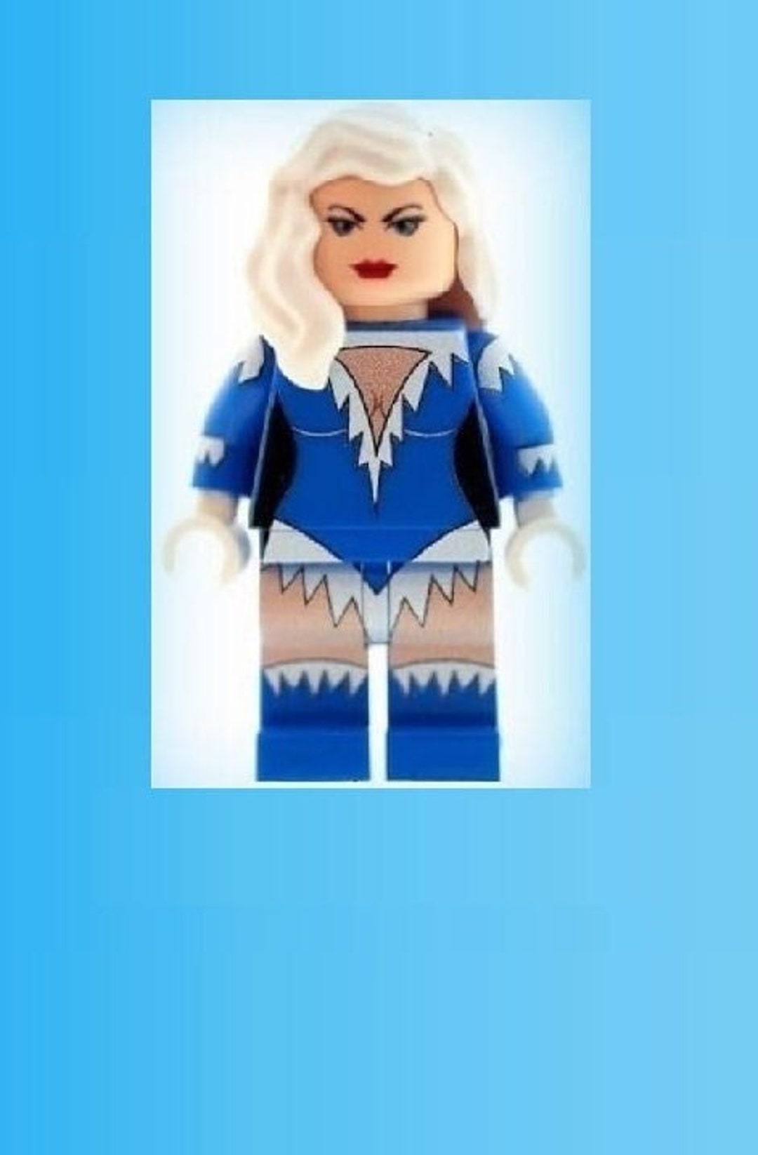 Custom Designed Minifigure - Lady Ice Printed on LEGO Parts - Etsy