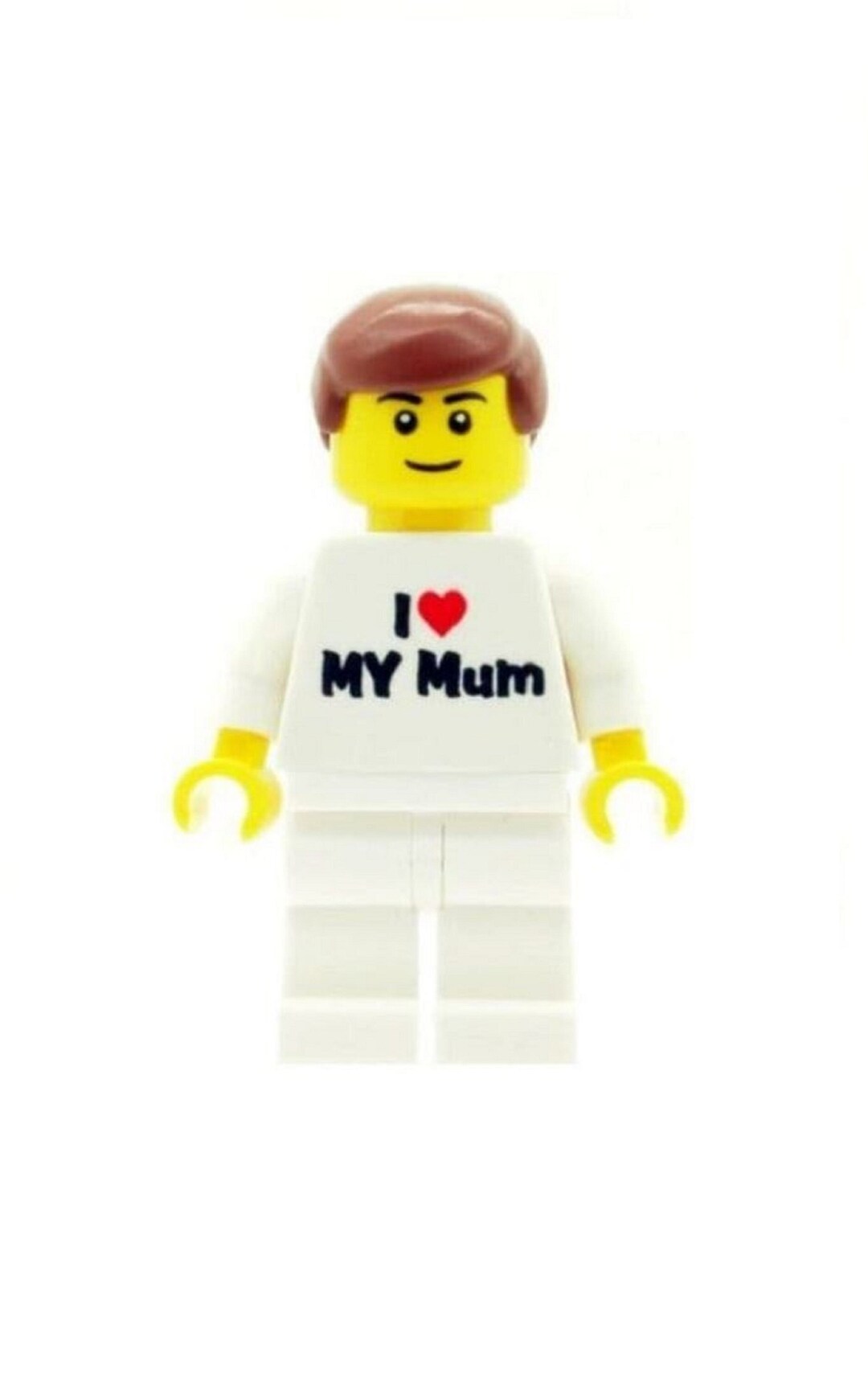 Custom Minifigure Mothers Day Male Figure I Love My Mum Keychain Option ...