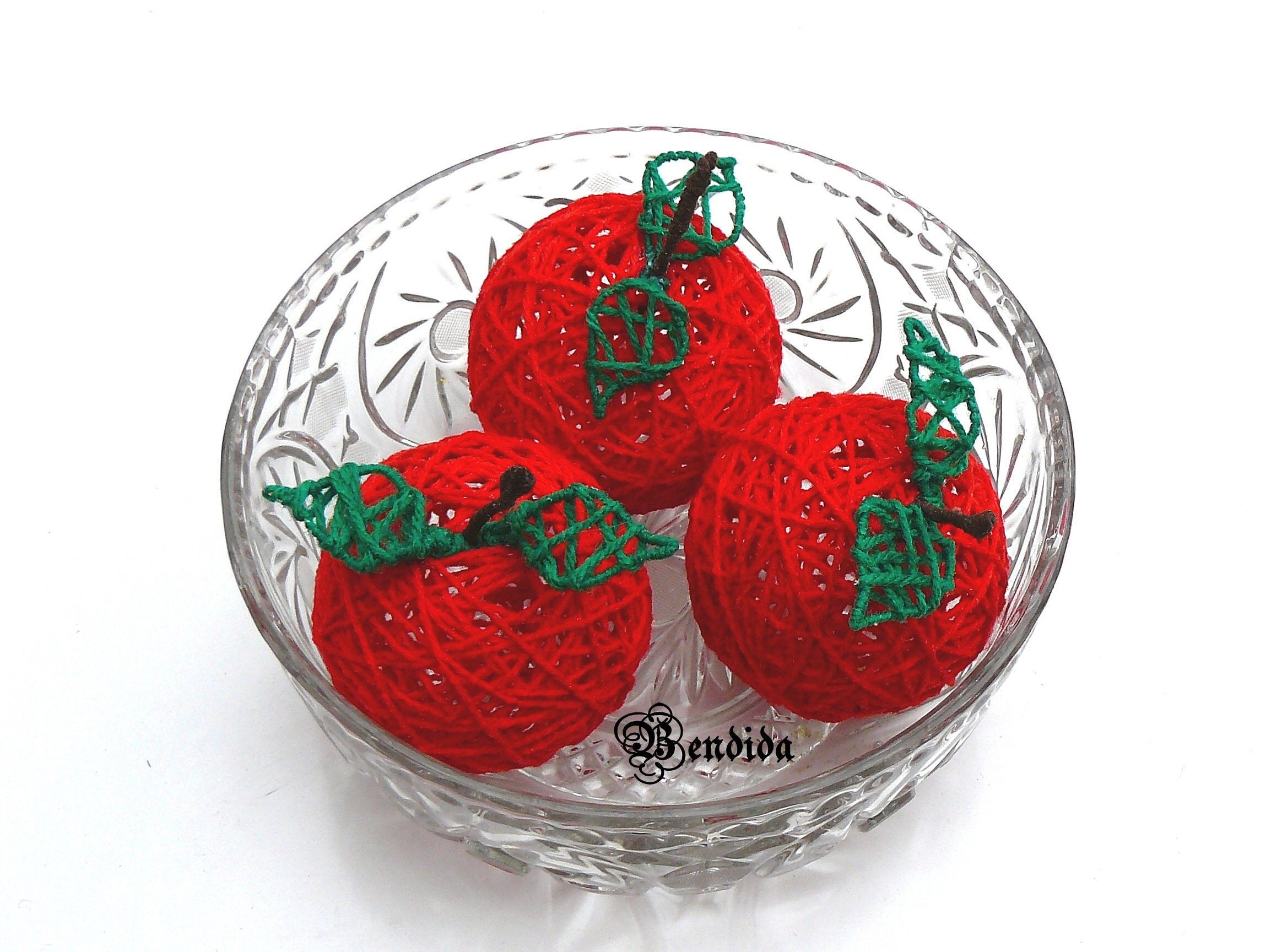 Apple Decorative Balls for Bowl Vase Fillers Red Orbs Wrap | Etsy