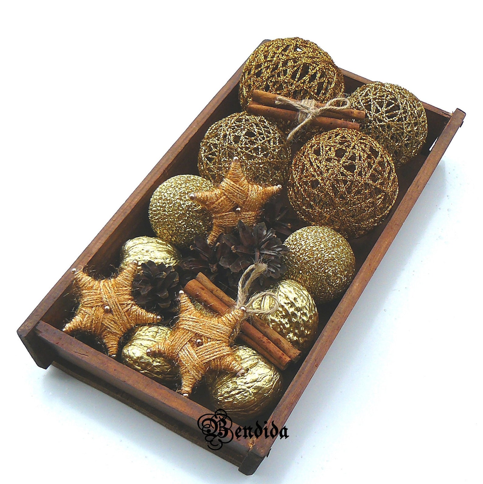 Gold Decorative Balls for Bowls Vase Fillers Orbs Yarn - Etsy