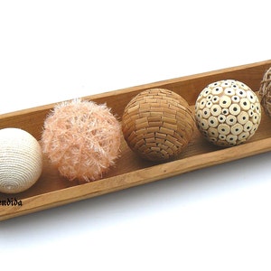 Textured Decorative Balls for Bowl, Vase Fillers Assorted Orbs, Yarn ...