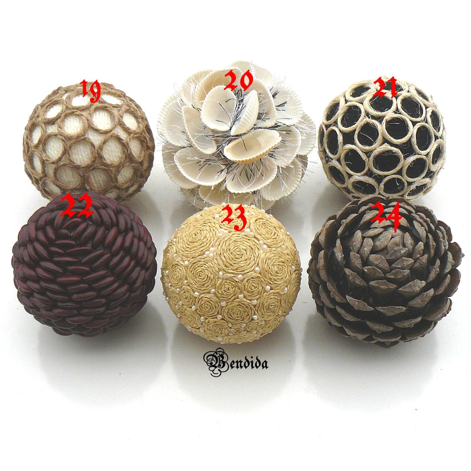 Large Decorative Balls for Bowls, Vase Fillers Textured Orbs, Spheres ...