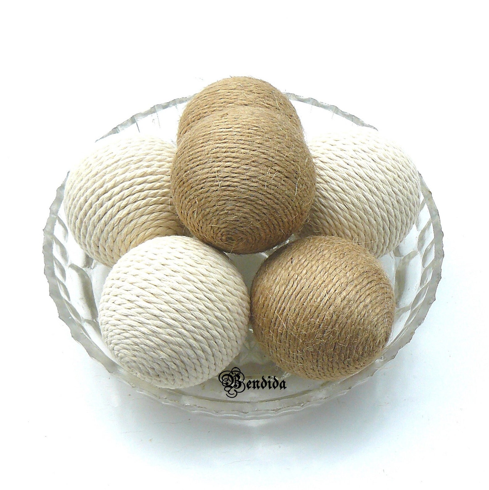 Jute Rope Decorative Balls for Bowls, Vase Fillers Twine Orbs, Macrame ...