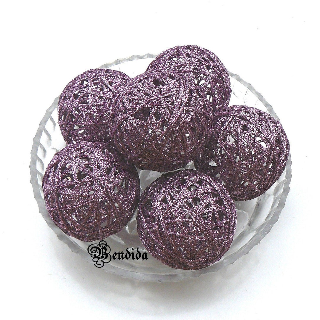 Purple Glitter Decorative Balls for Bowls, Vase Fillers Orbs, Sparkle ...